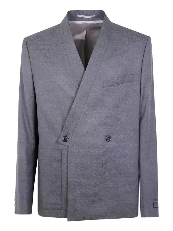 Kenzo Double-breasted Wool Jacket - Grey