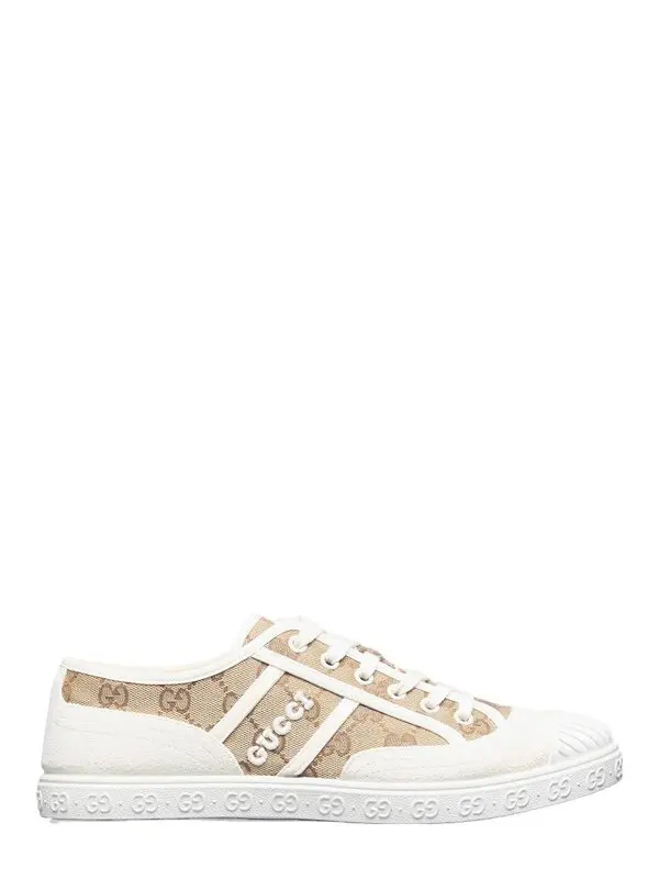 Gucci Gg Canvas Trainers - Beige/ebony