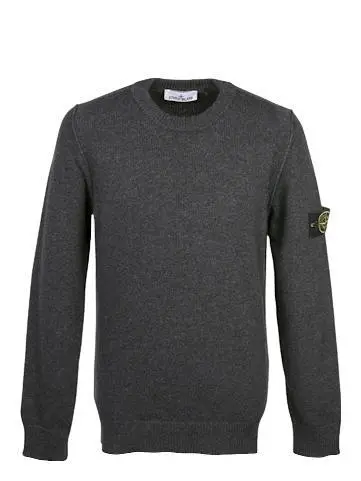 Stone Island Logo Sweater - Charcoal