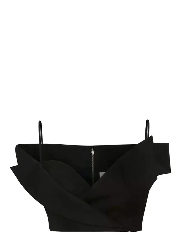 Alexander McQueen Trompe L'oeil Tailored Crop Top - Black