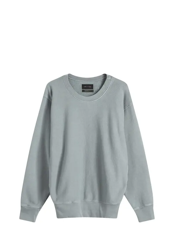 LES TIEN Heavyweight Crewneck Sweatshirt - Washed Slate Grey
