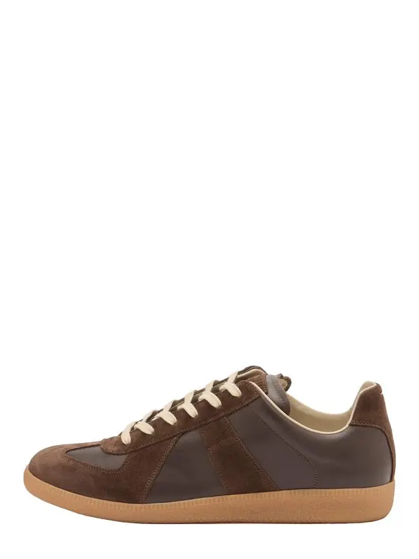 MAISON MARGIELA Replica Sneaker In Nappa Leather And Suede - Brown