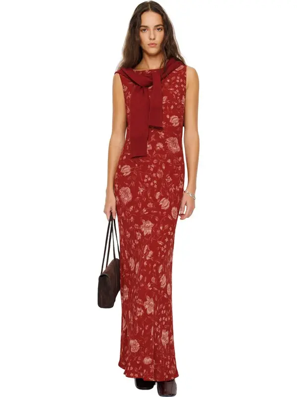 REFORMATION Prescott Maxi Dress - Red