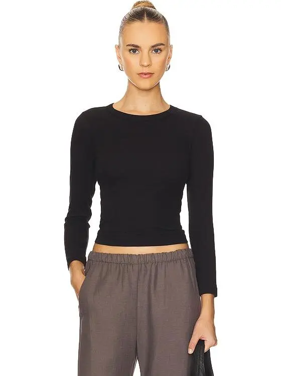 LESET Kelly Slim Fit Long Sleeve Top - Black