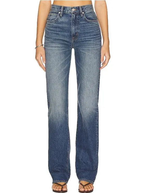 SLVRLAKE London Turn Up Straight Jeans - Blue