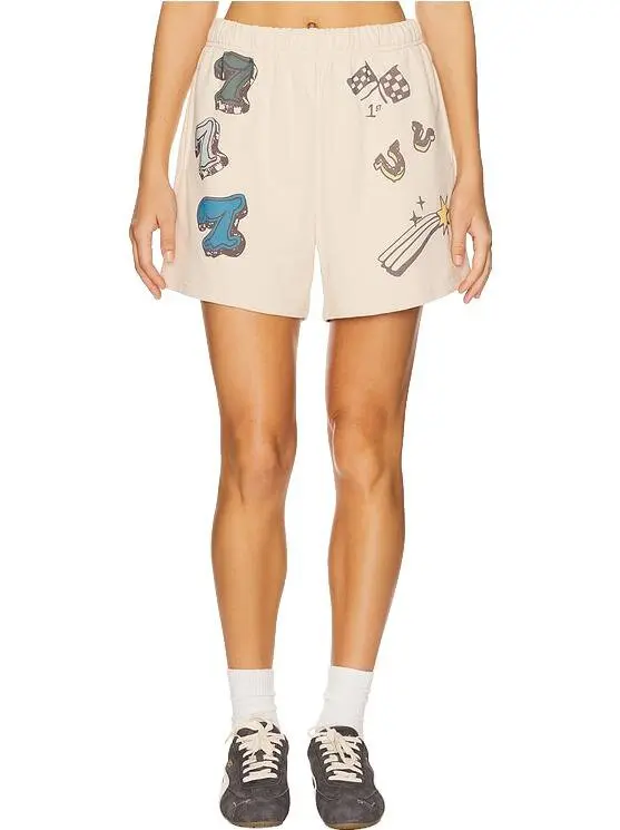 THE MAYFAIR GROUP Feeling Lucky Sweatshorts - Beige