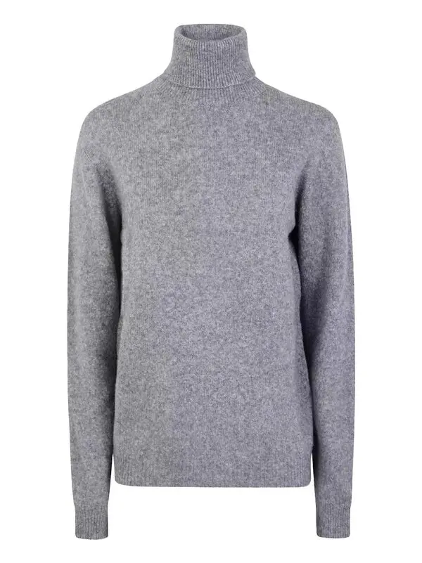 NUUR Roll-neck Wool Sweater - Grey