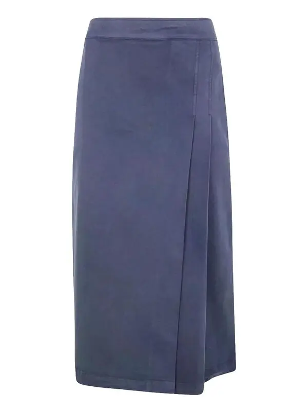 Aspesi Pleated Wrap Skirt - Blue
