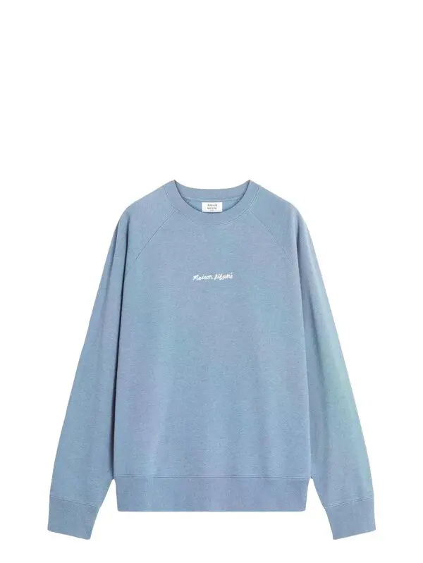 Maison Kitsuné Crew-neck Sweatshirt With Raglan Sleeves - Blue