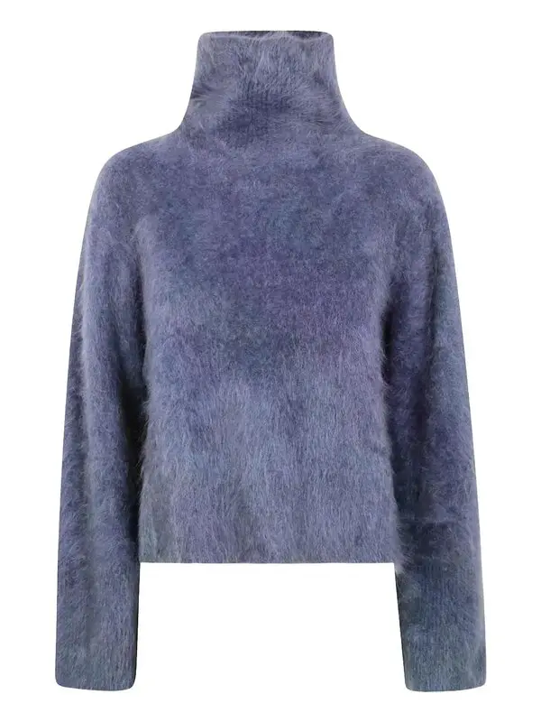 LISA YANG The Floren High-neck Brushed Sweater - Blue