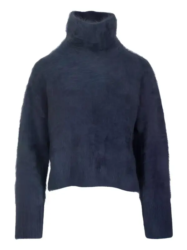 LISA YANG Floren High-neck Brushed Sweater - Blue