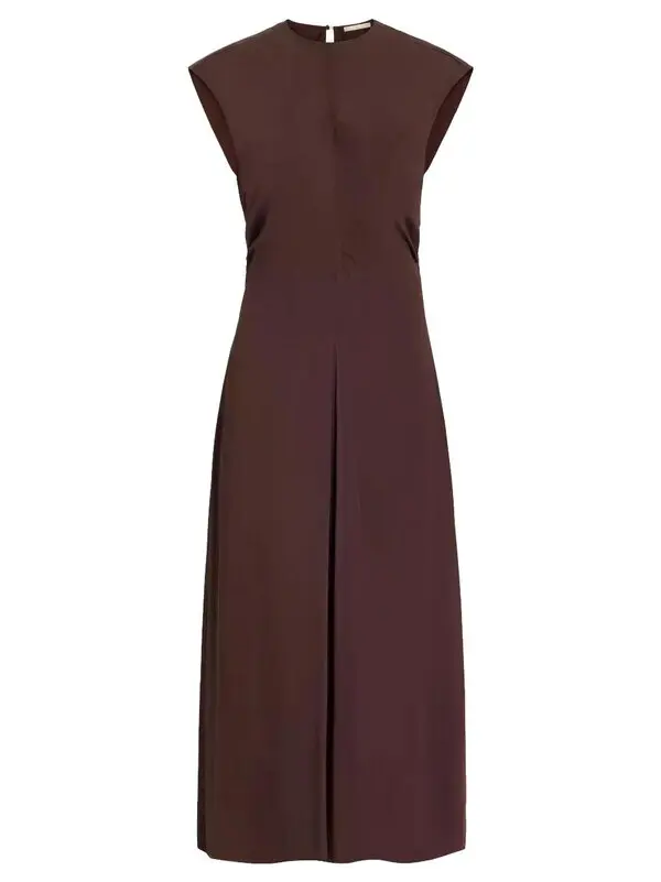 MARIE OLIVER Zuri Cap-sleeve Midi Dress - Brown