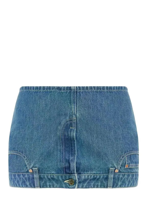 Vetements Upside-down Denim Mini Skirt - Blue