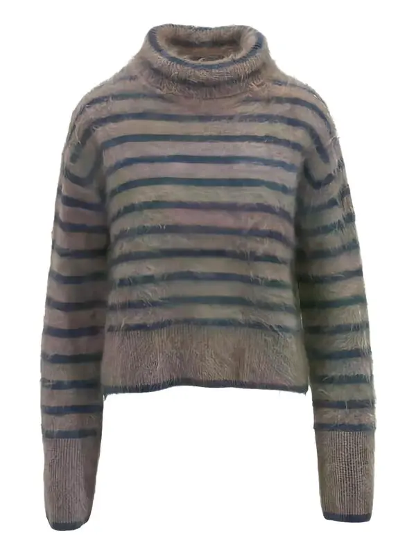 LISA YANG Striped-pattern Sweater - Brown