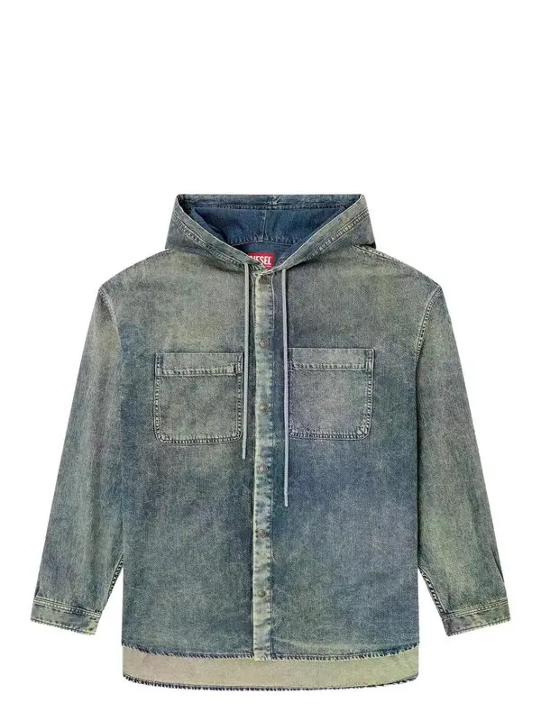 Diesel Hooded Denim Shirt - Blue