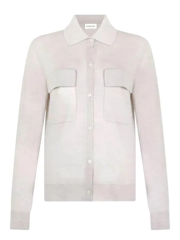P.a.r.o.s.h Buttoned Patch-pocket Cardigan - Neutrals