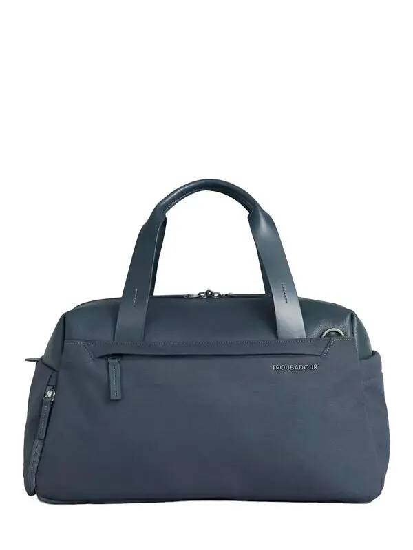 TROUBADOUR Leather-handle Holdall - Blue