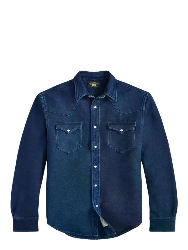 Ralph Lauren Brushed-cotton Long-sleeve Shirt - Blue