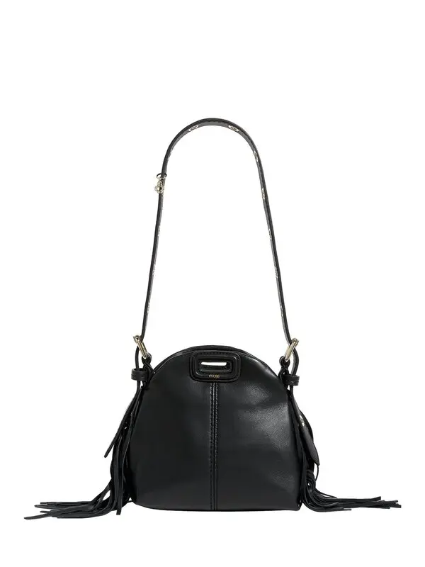 Maje Leather Miss M Mini Bag - Black