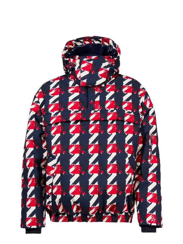 Perfect Moment Thom Pullover Ski Jacket - Navy-white-red