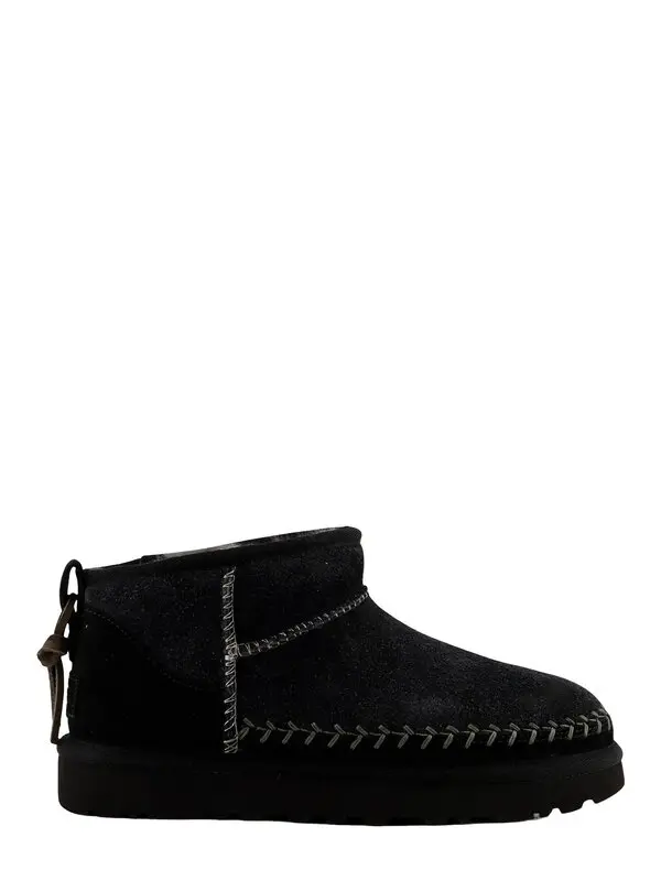 UGG Classic Ultra Mini Suede Ankle Boots - Black