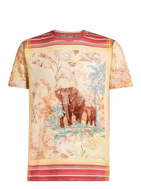 Etro Graphic-print T-shirt - Neutrals