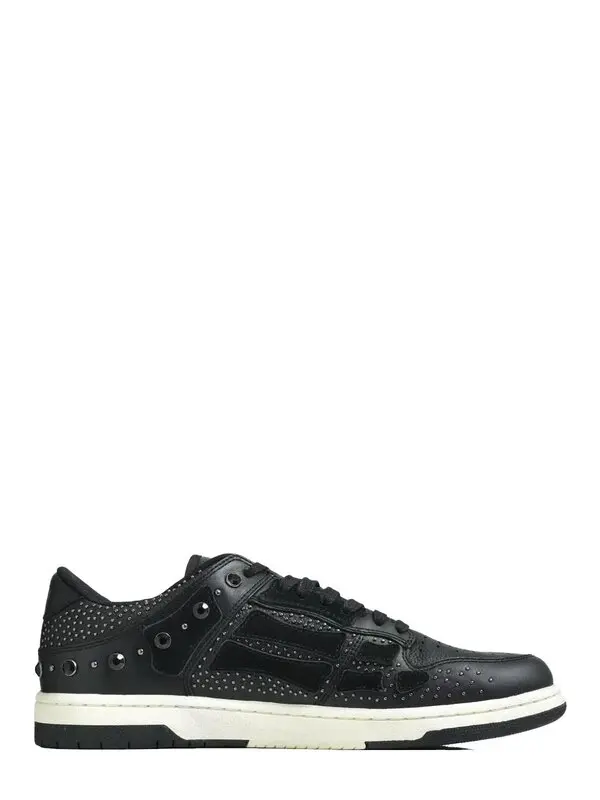 Amiri Perforated Studded Lace-up Sneakers - Black