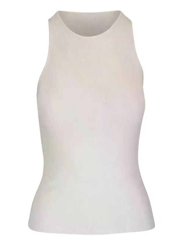 TWP Ribbed Sleeveless Top - White