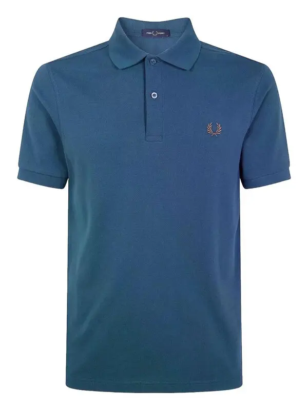 Fred Perry Laurel Wreath-embroidered Polo Shirt - Blue