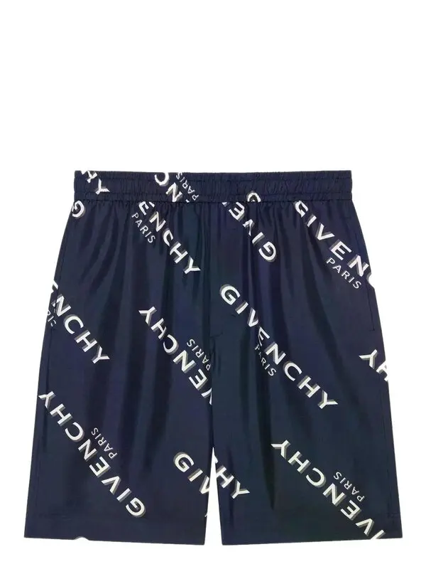 Givenchy Logo-print Shorts - Blue