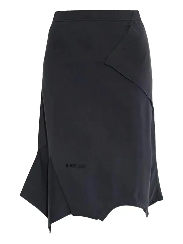 Vetements Asymmetrical-hemline Midi Skirt - Black