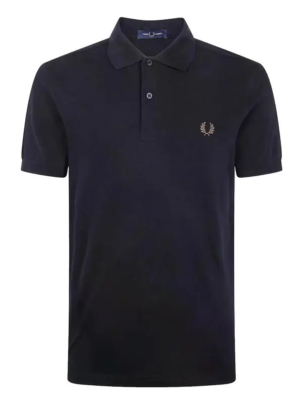 Fred Perry Laurel-embroidered Polo Shirt - Black