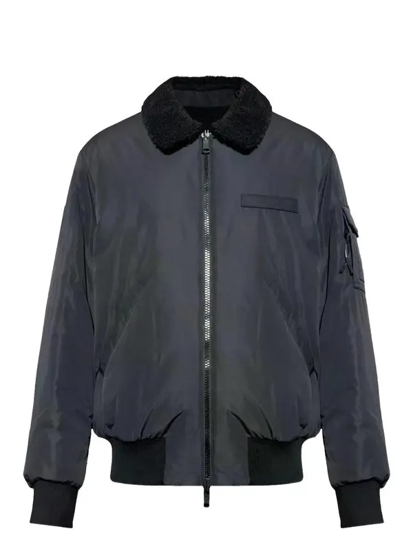 Moncler Sherpa-collar Bomber Jacket - Black