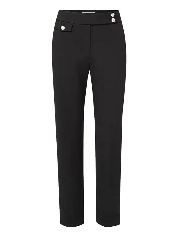 Veronica Beard Button-detailed Trousers - Black