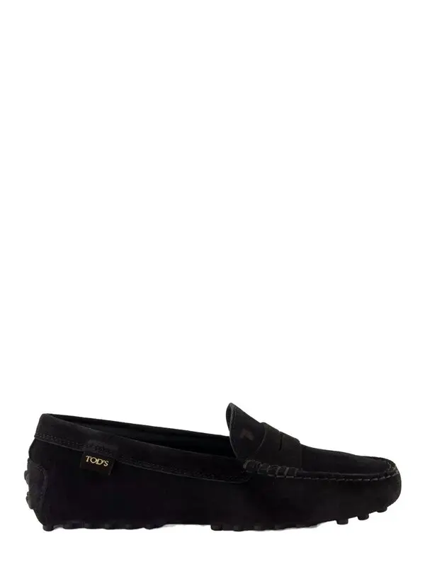 TOD'S Gommino Suede Loafers - Black