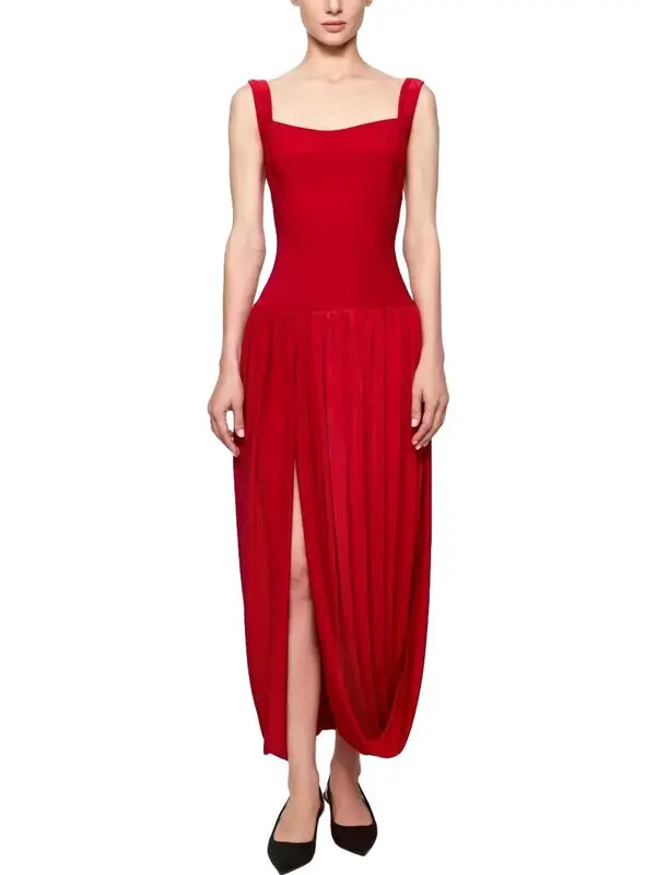 ATU BODY COUTURE Scoop-neck Midi Dress - Red