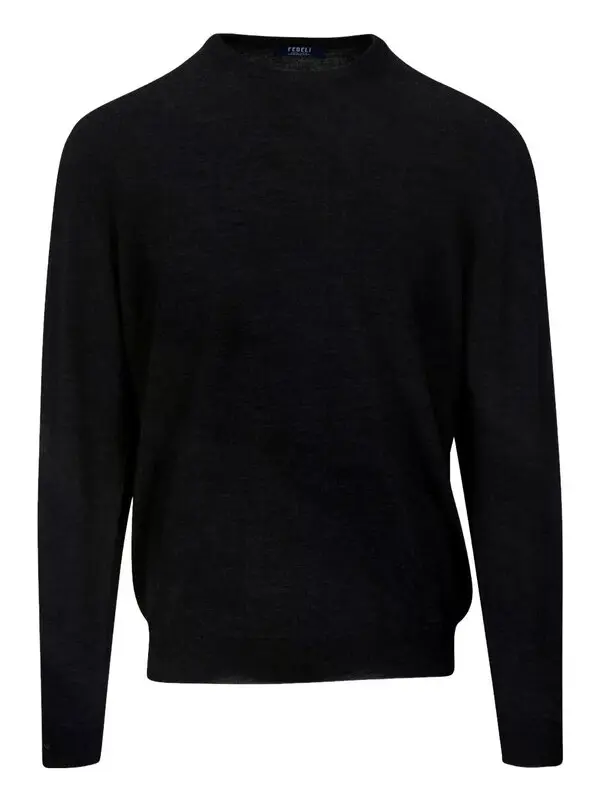 Fedeli Round-neck Sweater - Black