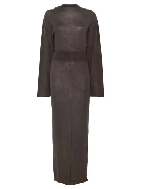 Rick Owens Long-sleeve Maxi Dress - Brown