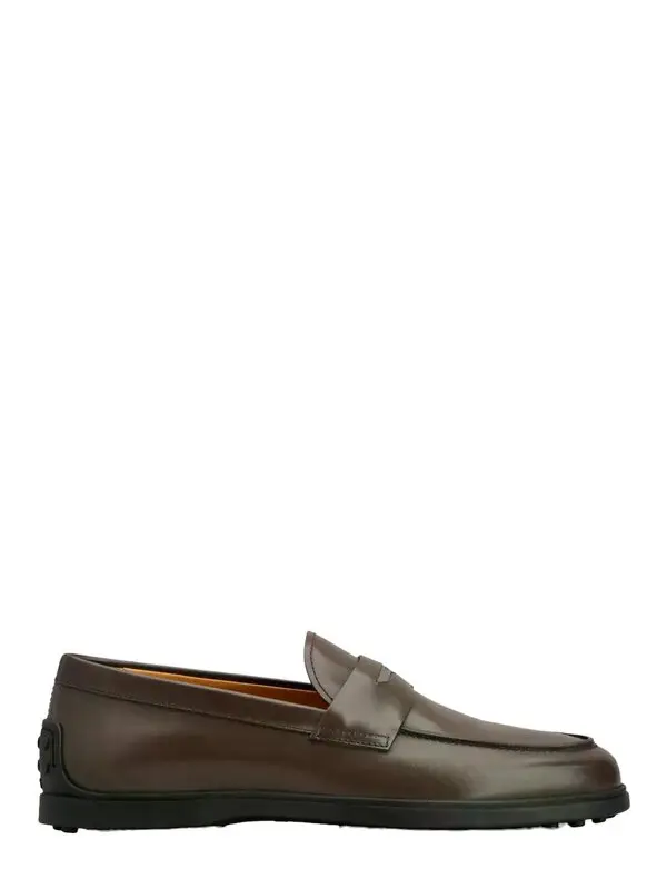 TOD'S Leather Penny Loafers - Brown