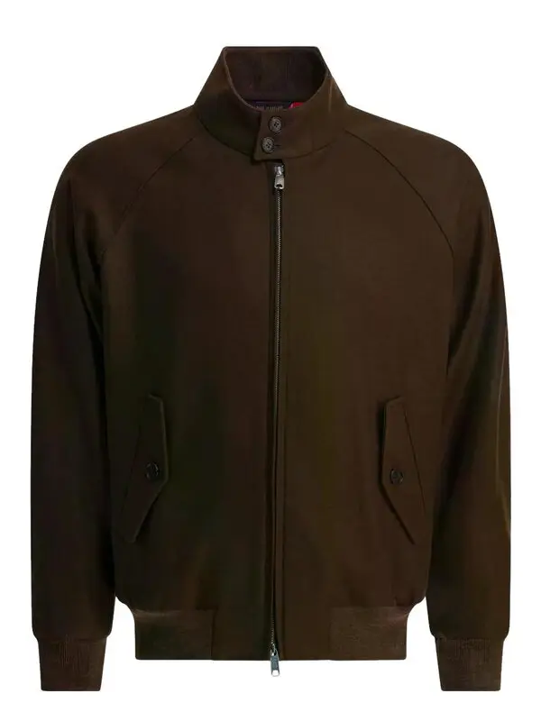 BARACUTA G9 Melton Zip-front Jacket - Brown
