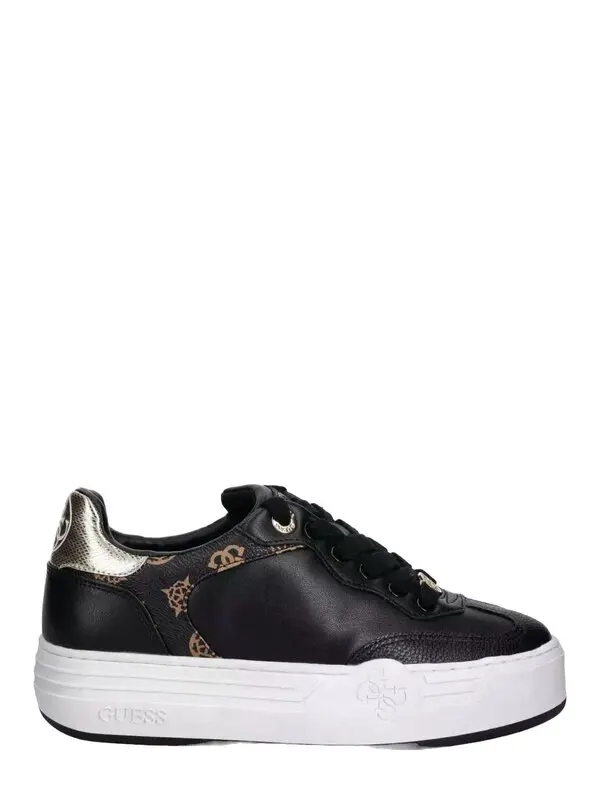 Guess Platform Sole Logo Sneakers - Black