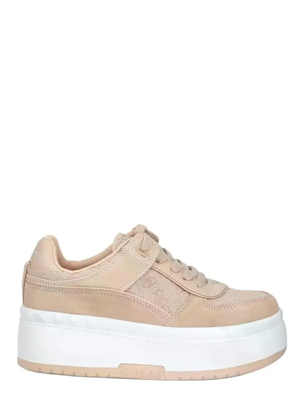Guess 60mm Ridgee Platform Lace-up Sneakers - Neutrals