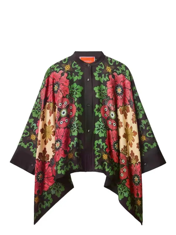 La DoubleJ Floral-print Blouse - Brown