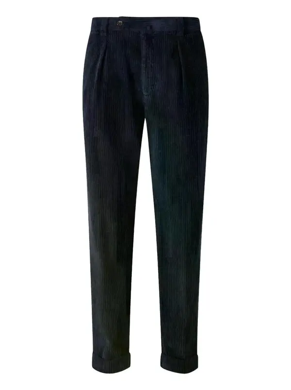 BERWICH Pleated Corduroy Trousers - Blue