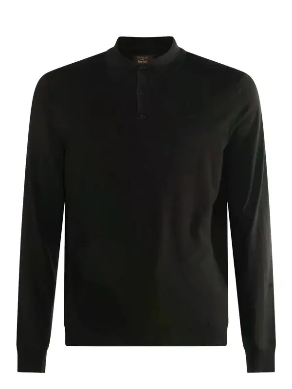 ZANONE Long-sleeve Polo Sweater - Brown