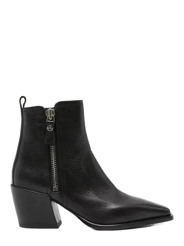Agl 65mm Pointed-toe Ankle Boots - Black