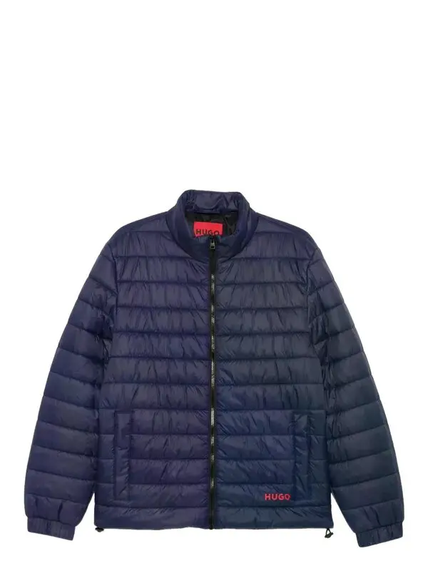 BOSS Embroidered-logo Padded Jacket - Blue