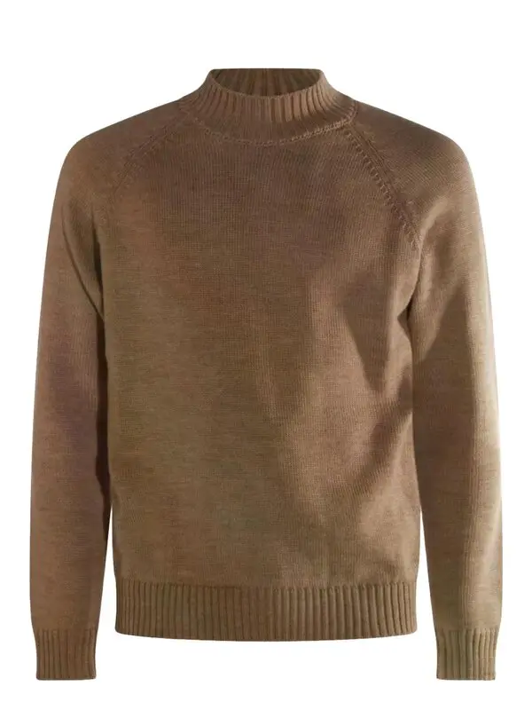 ZANONE High-neck Raglan-sleeve Sweater - Brown