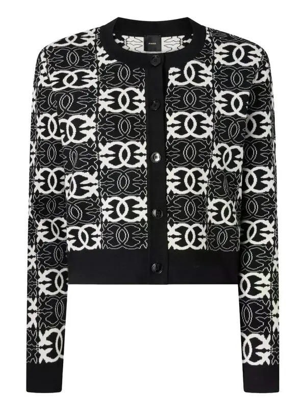 Pinko Patterned Cardigan - Black