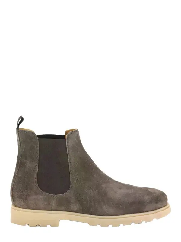 Kiton Elastic-panel Suede Boots - Grey